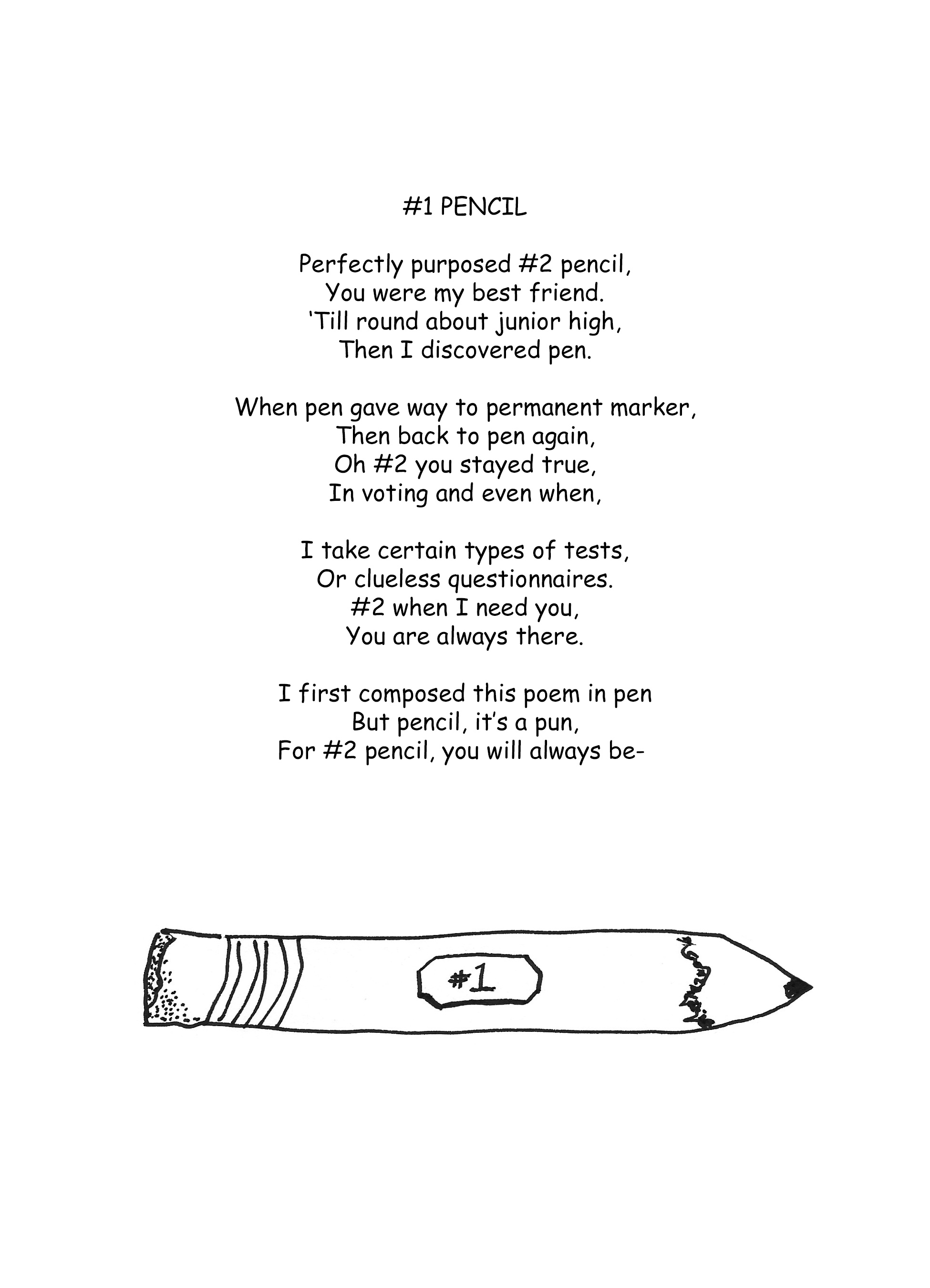 #1 Pencil – Wild Like the Flowers